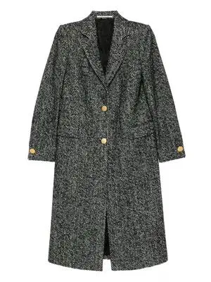 Tagliatore Amanda Herringbone Wool Coat - Grey