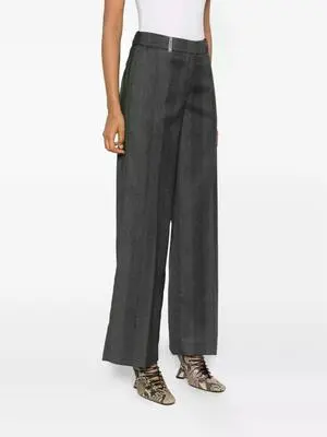 Peserico Herringbone Wide-leg Trousers