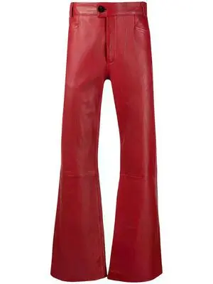 ERNEST W. BAKER Flare-cut Coated-cotton Trousers