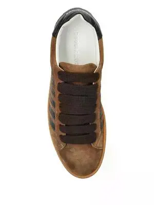 Dsquared2 Leather Striped Detail Sneakers - Brown