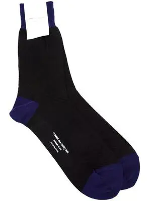Comme Des Garçons Logo Print Socks - Black
