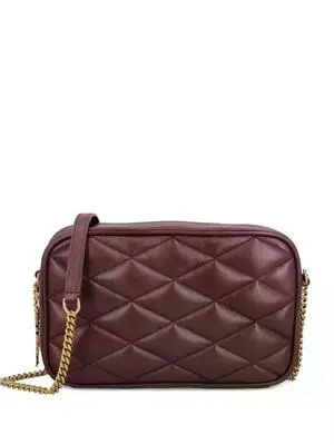Saint Laurent Quilted Leather Shoulder Bag - Red