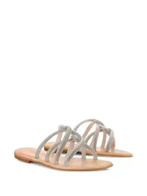 KIMA Crystal-embellished Flat Sandals