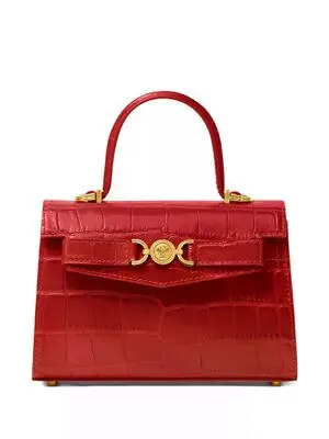 Versace Small Crocodile-embossed Top-handle Bag