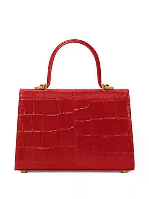 Versace Small Crocodile-embossed Top-handle Bag