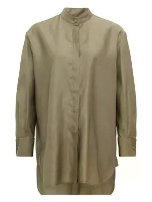 Max Mara Mandarin-collar Shirt - Green