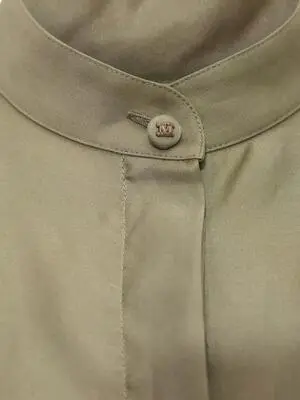 Max Mara Mandarin-collar Shirt - Green