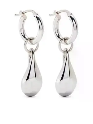 Marni Teardrop Hoop Earrings - Silver