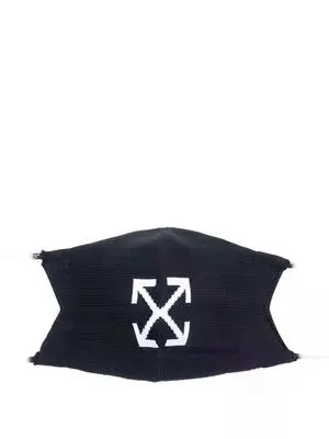 Off-White Arrow Knit Face Mask - Black