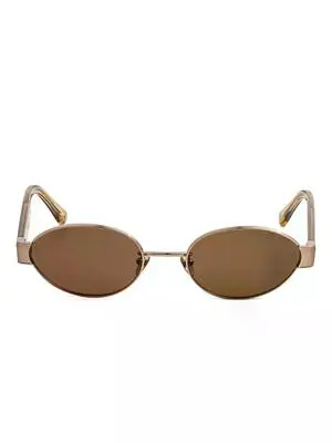 Linda Farrow Sadie Oval-frame Sunglasses - Gold