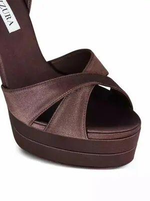 AQUAZZURA 130mm Divine Plateau Sandals - Brown