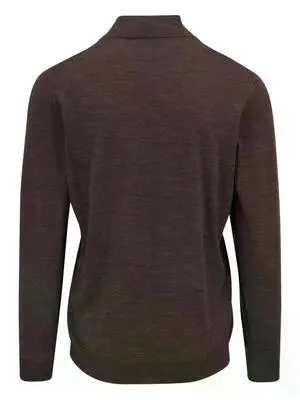 Fedeli Half-zip Wool Sweater - Brown