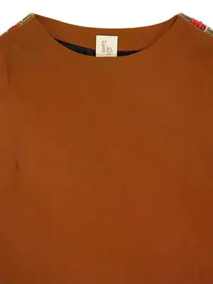 PAULA Beaded Boat-neck Top