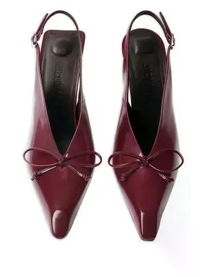 Jacquemus 100mm Cubisto Bow Slingback Pumps