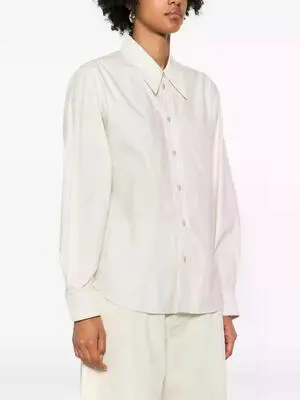 LEMAIRE Button-down Long-sleeve Shirt - Neutrals