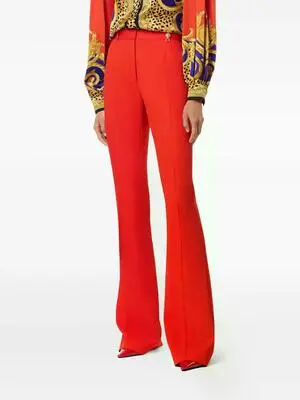 Versace Wool-blend Flared Trousers - Red
