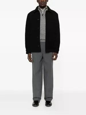 Canali Wool Half-zip Sweater - Grey