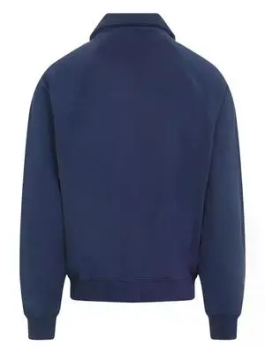 Casablanca Polo-neck Embroidered Sweatshirt - Blue