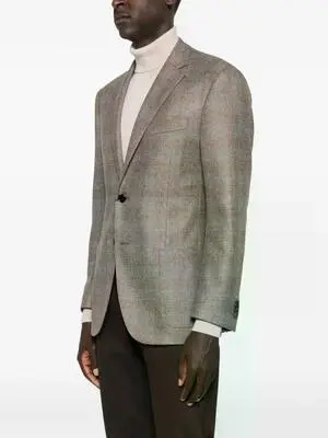 Corneliani Checked Two-button Jacket - Grey