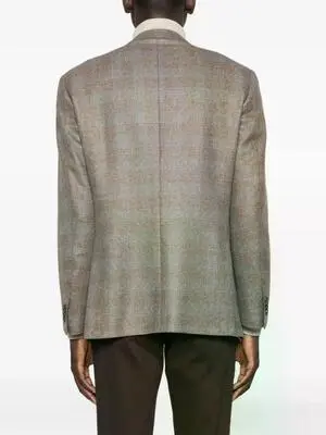 Corneliani Checked Two-button Jacket - Grey