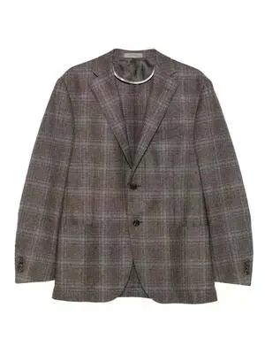 Corneliani Checked Two-button Blazer - Brown
