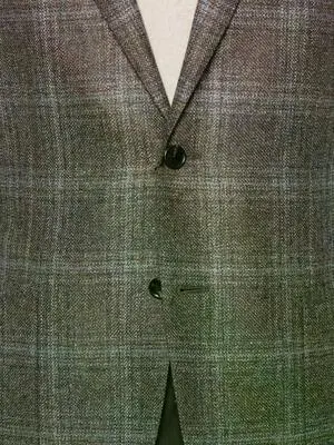 Corneliani Checked Two-button Blazer - Brown