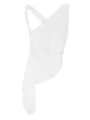 Rhude Asymmetrical Draped Blouse
