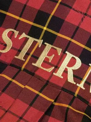 MASTERMIND WORLD Skull-embroidered Plaid Shirt