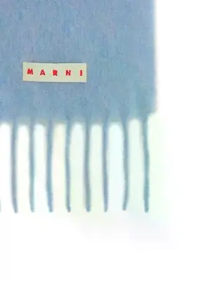 Marni Logo-patch Fringed-edges Scarf
