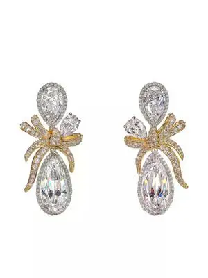 ANABELA CHAN 18k Yellow Gold And Rhodium Ruban Diamond Earrings