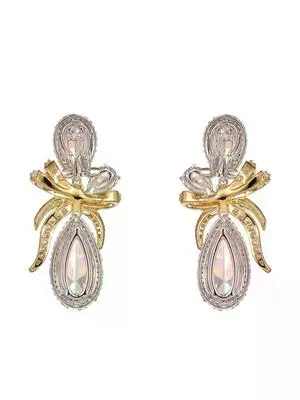 ANABELA CHAN 18k Yellow Gold And Rhodium Ruban Diamond Earrings