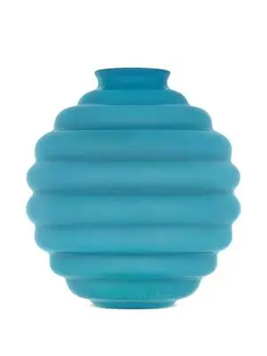 Dolce & Gabbana Ribbed Round Vase - Blue
