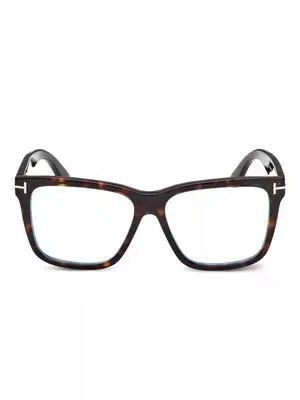 TOM FORD Tortoiseshell Clip-on Glasses - Ft6069-b052