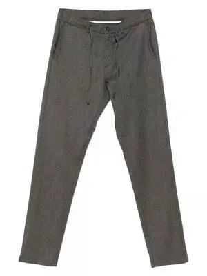Canali Drawstring-waist Trousers - Brown