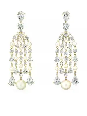 ANABELA CHAN 18k Yellow Vermeil Diamond Pearl Raindrop Earrings - Gold