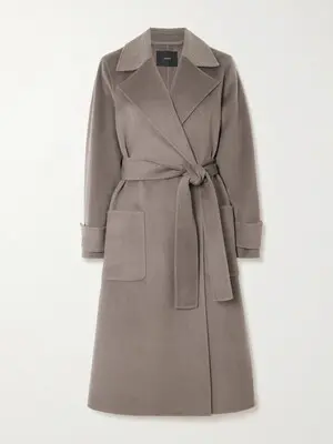 JOSEPH Arline Belted Wool And Cashmere-blend Coat - Neutrals