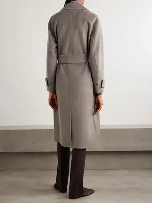 JOSEPH Arline Belted Wool And Cashmere-blend Coat - Neutrals