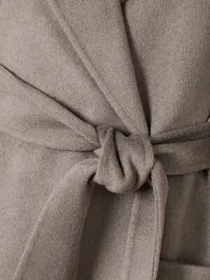 JOSEPH Arline Belted Wool And Cashmere-blend Coat - Neutrals