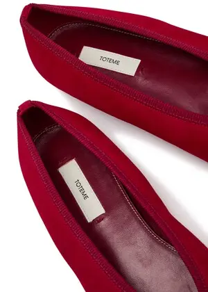 TOTEME Minimalist Suede Ballet Flats