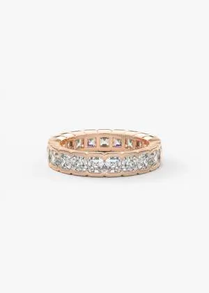 FRANK DARLING The Edge Asscher Cut Diamond Eternity Band - Yellow Gold