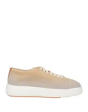 Santoni Low-top Sneakers In Flannel And Leather