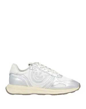 Pinko Leather & Nylon Sneakers - Silver