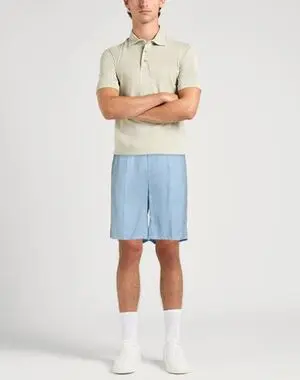 LIU •JO MAN Linen Bermuda Shorts - Blue