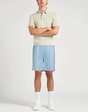 LIU •JO MAN Linen Bermuda Shorts - Blue