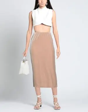 TENSIONE IN Velvet Pencil Midi Skirt