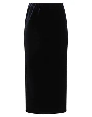 TENSIONE IN Velvet Pencil Midi Skirt