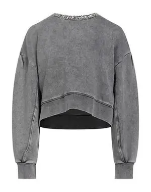 Sandro Cotton-blend Fleece Sweatshirt - Grey