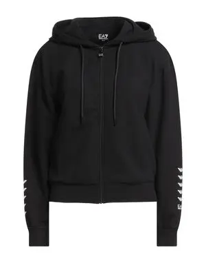 EA7 Cotton-elastane Fleece Sweatshirt - Black