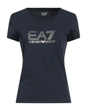 EA7 Logo-print T-shirt - Blue