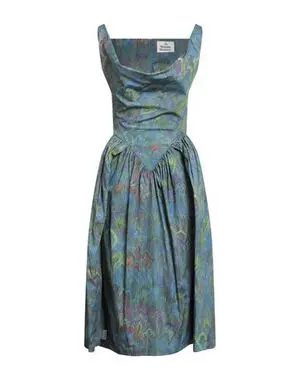 VIVIENNE WESTWOOD Midi Dress Slate Cotton - Slate Blue